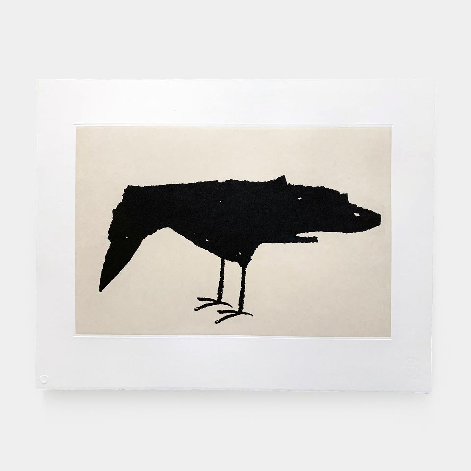 Cyrus Highsmith: Pecking Crow Etching – Katherine Small Gallery